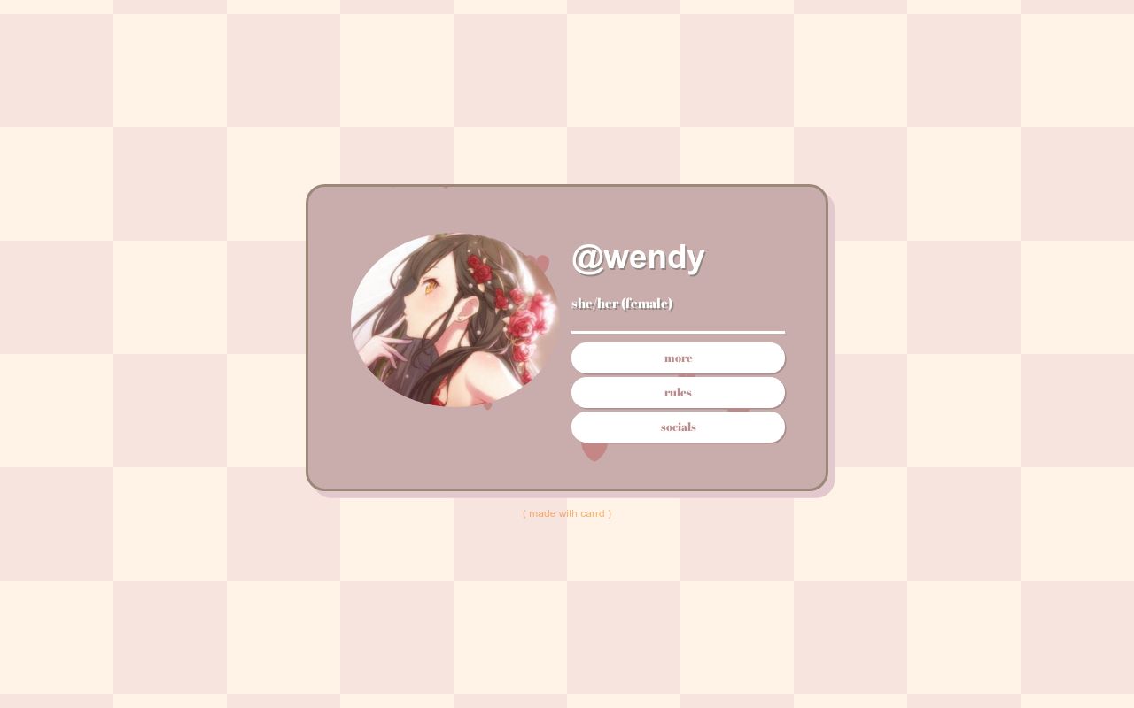 Wendy's Card